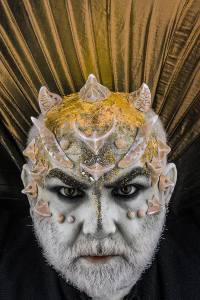 Demon Head Evil Look Monster Sharp Thorns Warts Face Horror Stock Photo ...