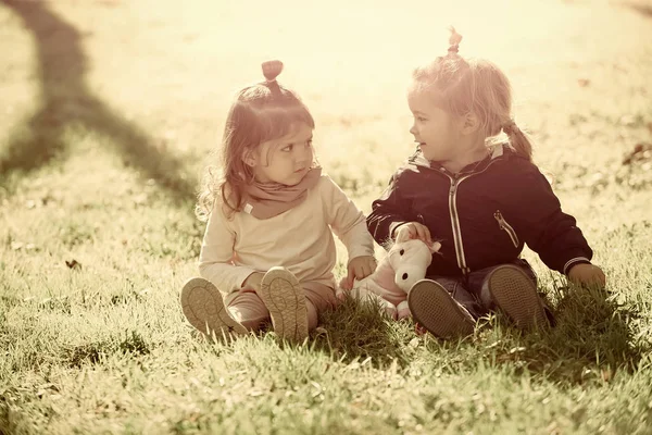 Happy kids in love. Child relationships. Couple of children outdoor ...