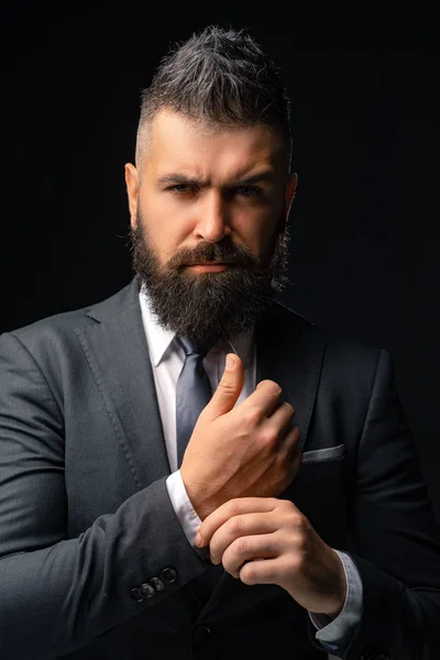 Fashion Suit Rich Bearded Man Dressed In Classic Suits Luxury Mens