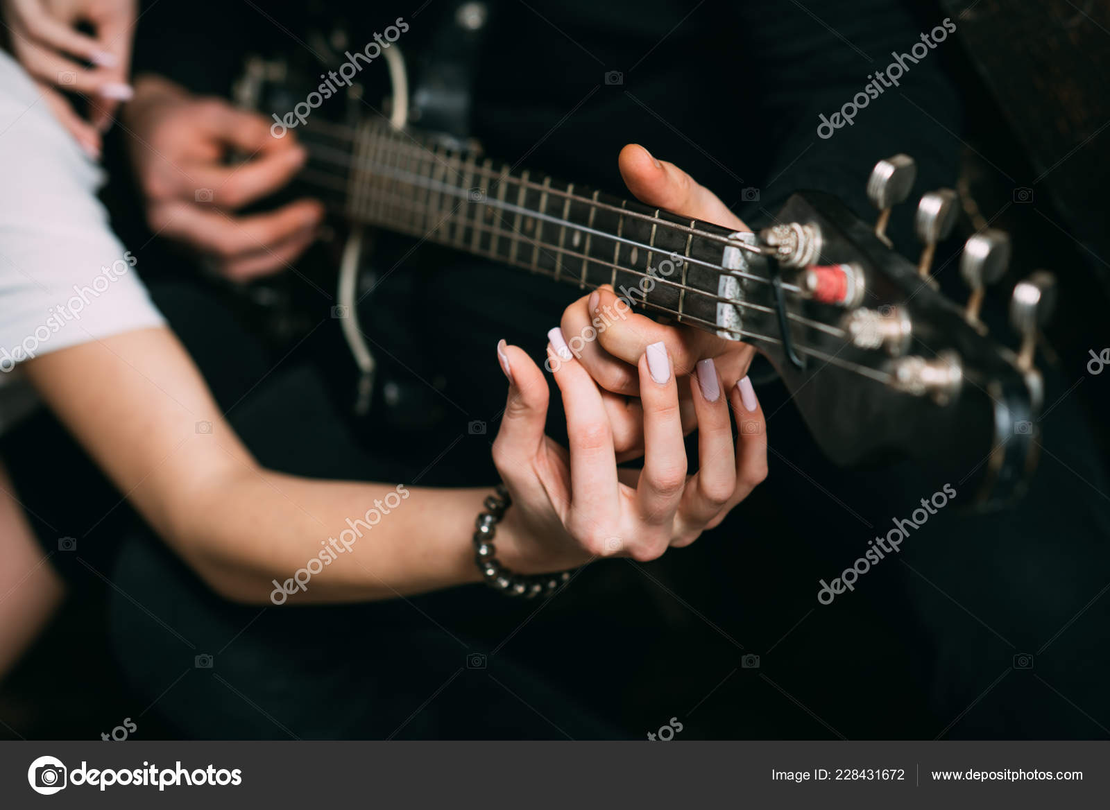 Hands Playing Electric Guitar