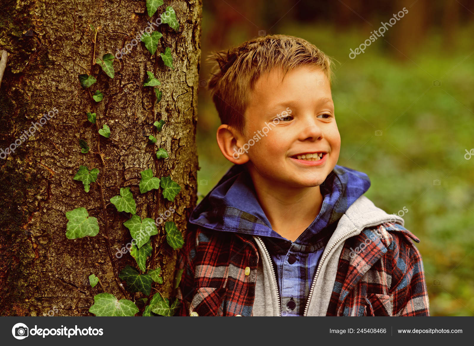 Its just a fun. Little boy have fun outdoor. Little boy enjoy fun time ...