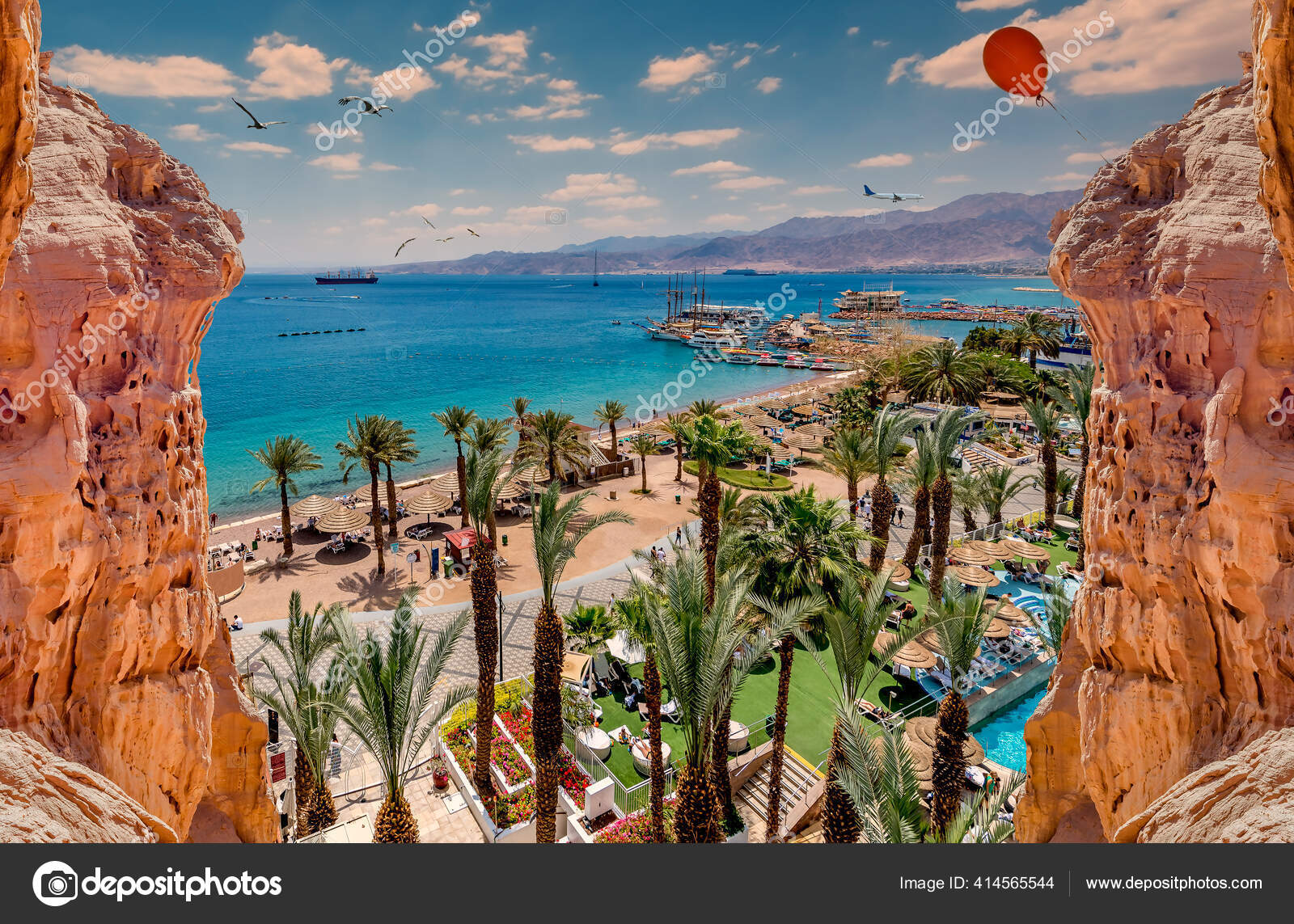 Playa Pública Central Eialt Ciudad Turística Turística Más Meridional ...