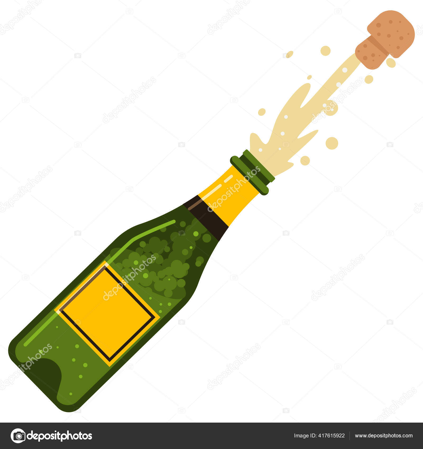 Pictures Of Champagne Bottle Exploding Clipart