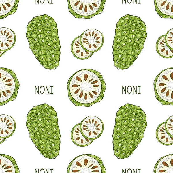 Noni. Fruit, leaves. Sketch. Texture, wallpaper, seamless, background ...