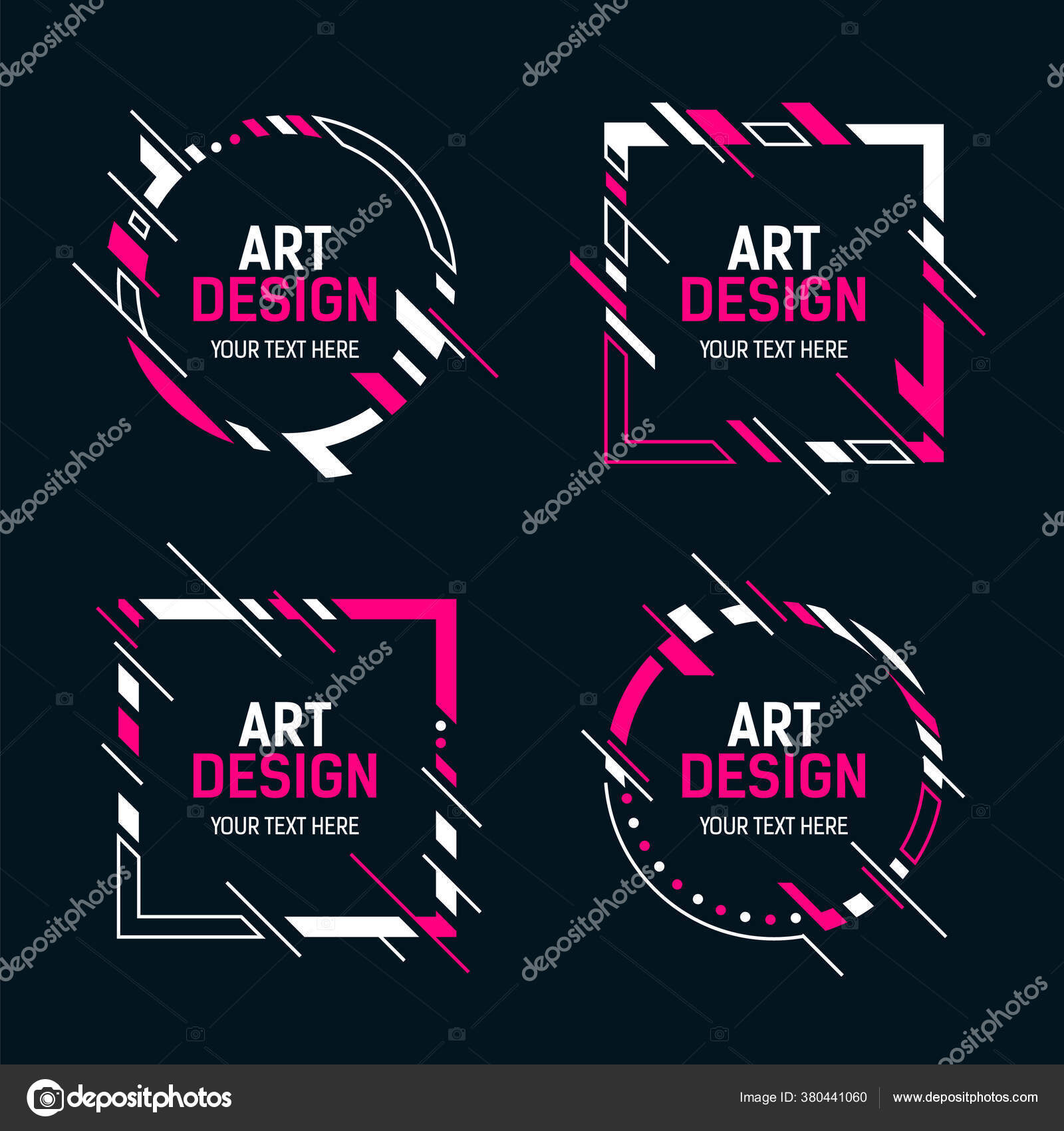 Vector Frame Text Modern Art Graphics Hipsters Stylish Dynamic Frame ...