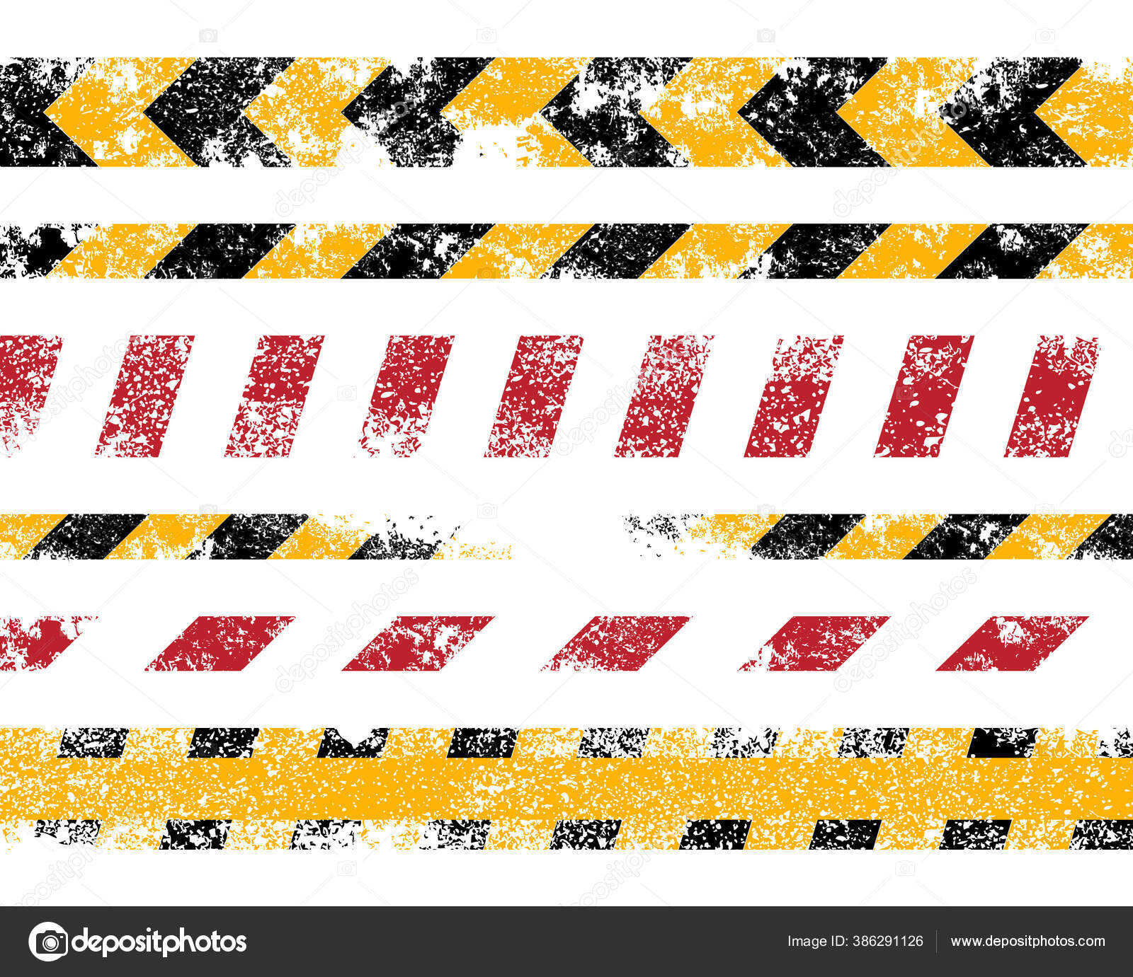 Vector Set Danger Police Lines Restriction Dangerous Zones White ...