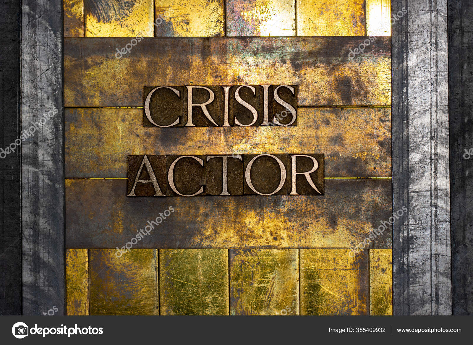 Crisis Actor Text Formed Real Authentic Typeset Letters Vintage ...