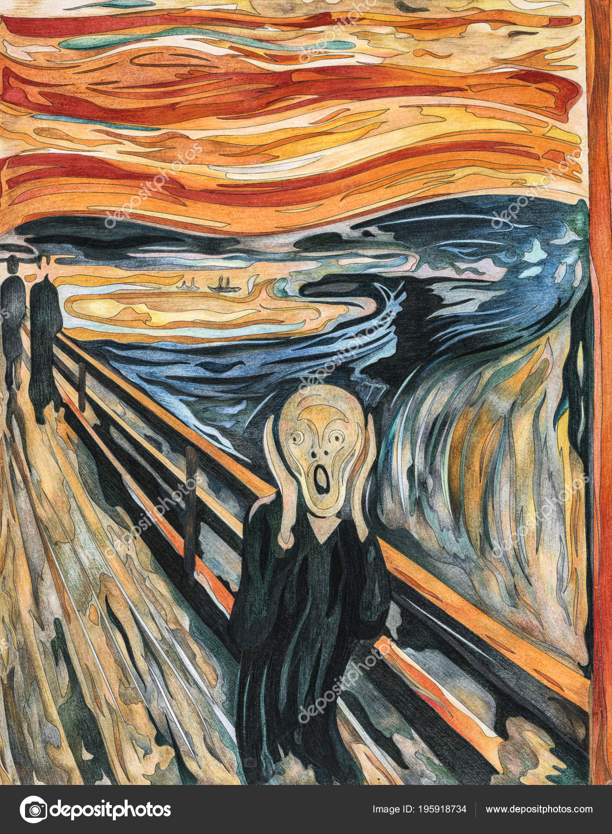 The Scream Coloring Page