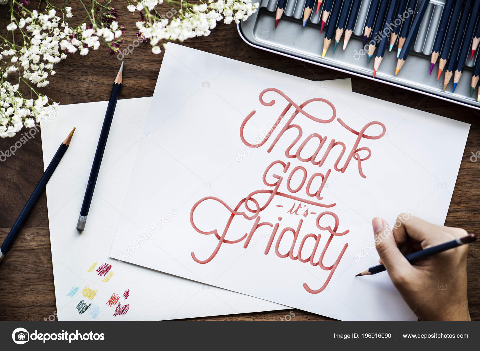 Artist Creating Hand Lettering Artwork Stock Photo by ©Rawpixel 196916090