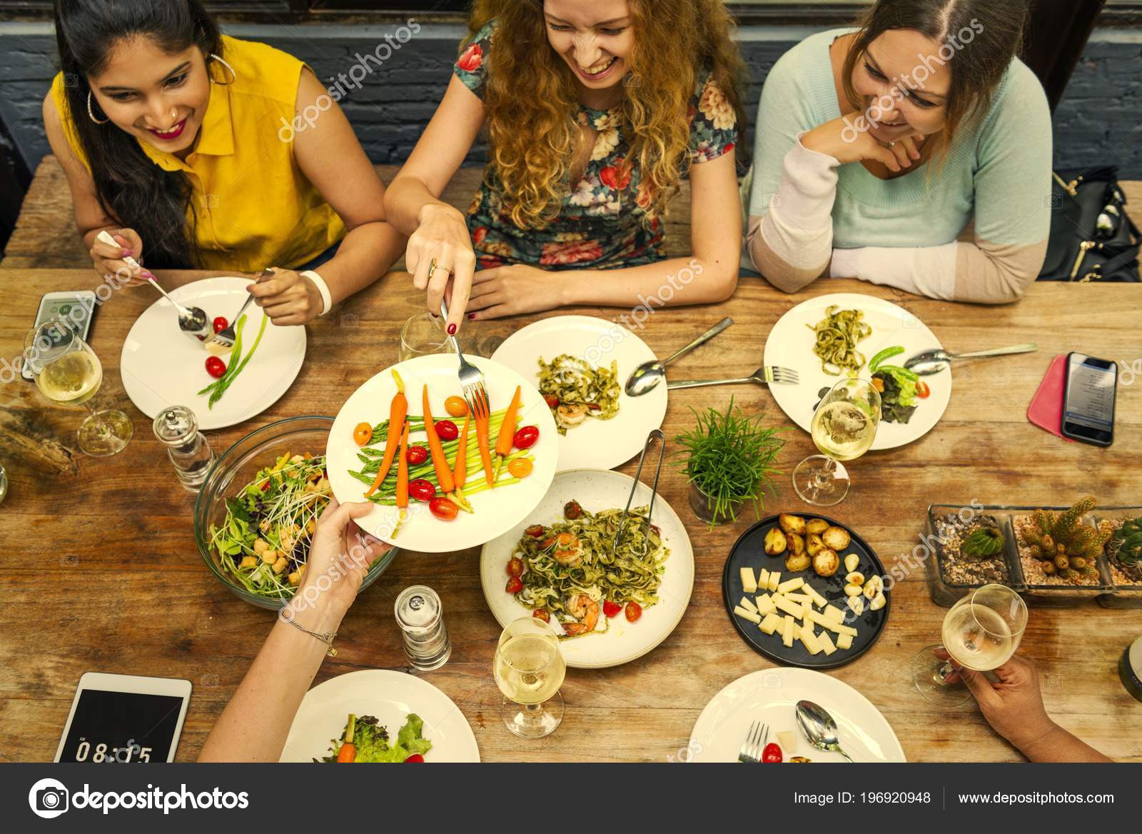 Friends Sharing Summer Lunch — Stock Photo © Rawpixel #196920948