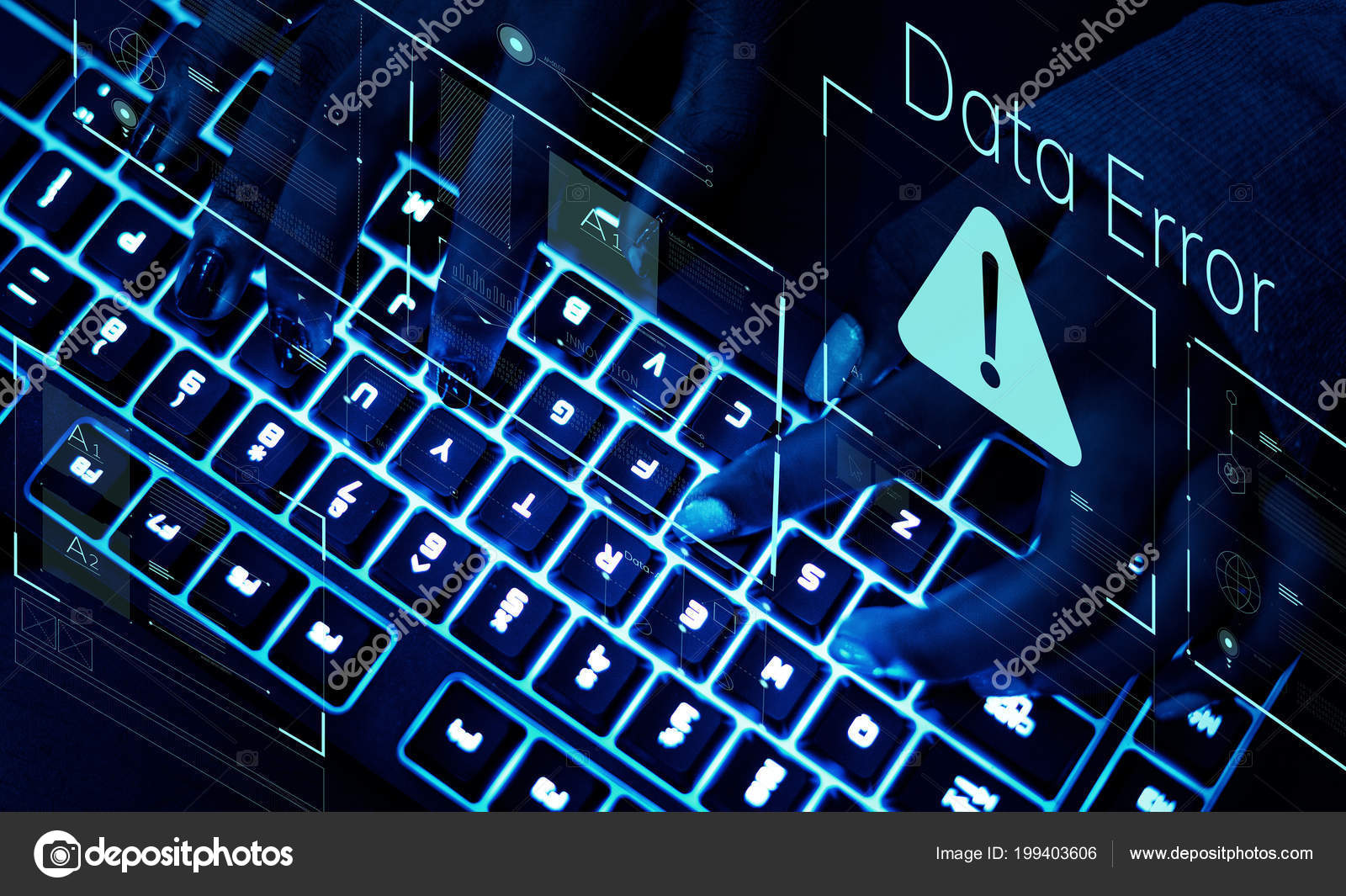 Hacker Digitação Teclado Software Programação Erro Dados Ponto ...