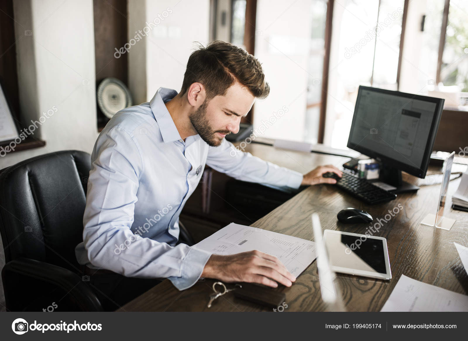 Man Working In Office