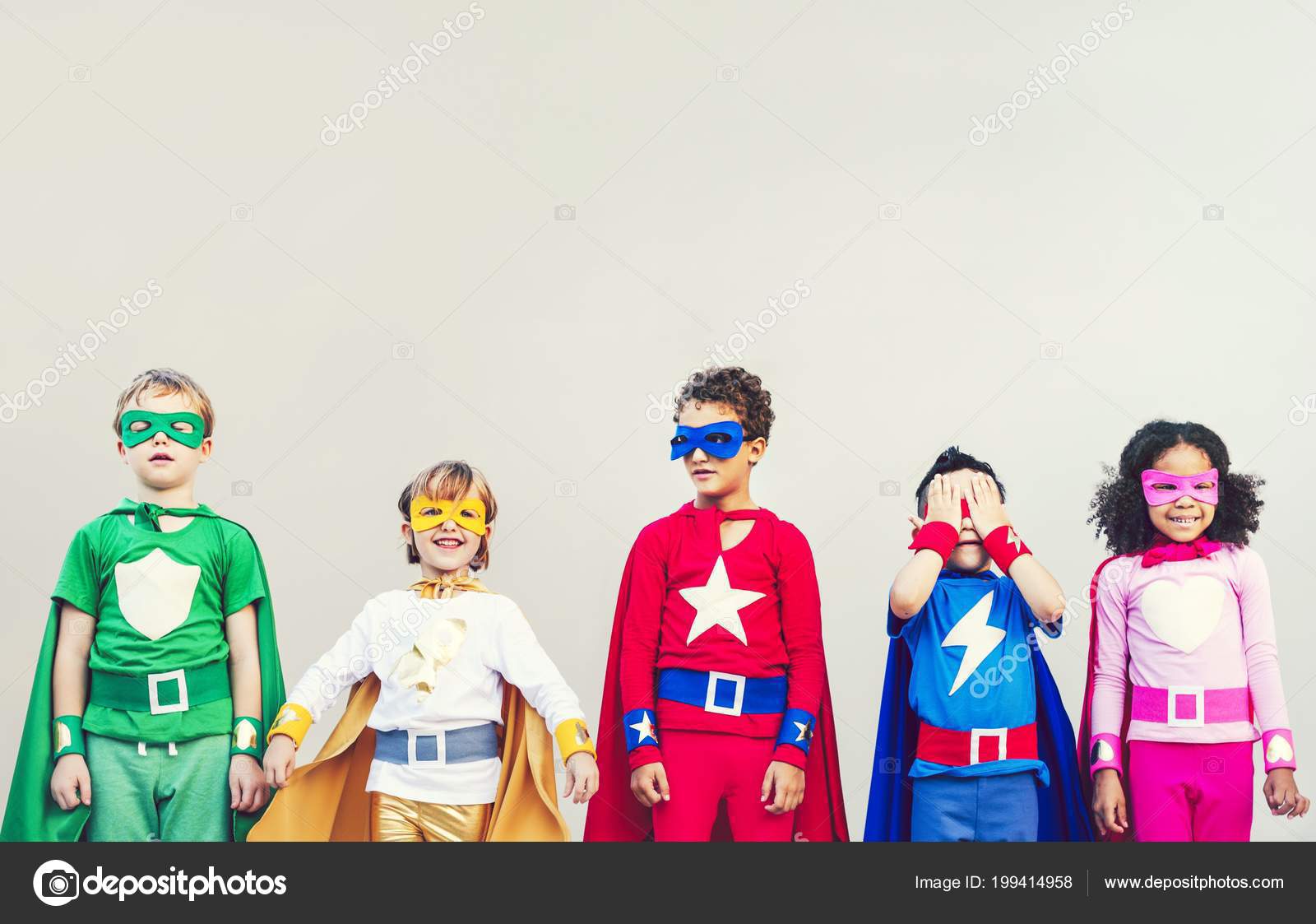Colorful Superhero Kids Superpowers Stock Illustration by ©Rawpixel ...
