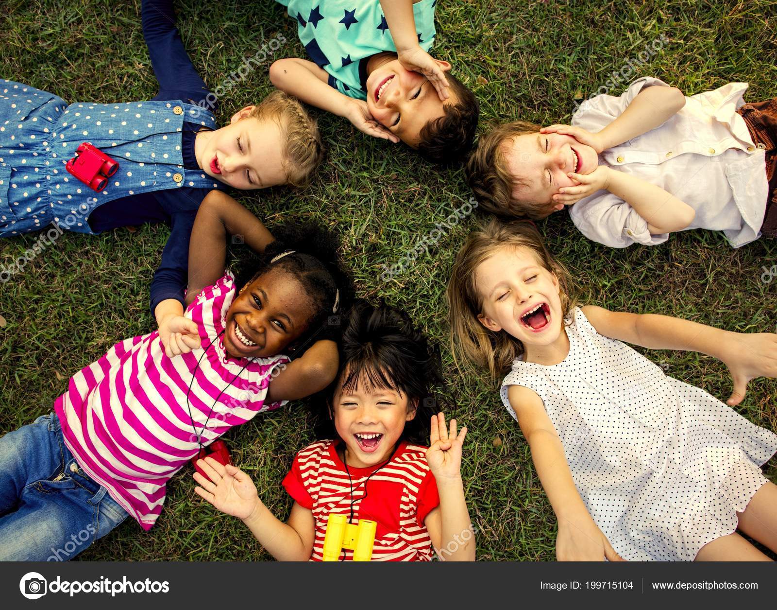 Happy Diverse Kids At School