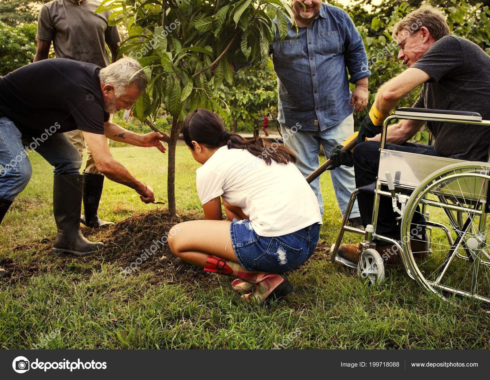 Group People Planting New Tree Stock Photo by ©Rawpixel 199718088