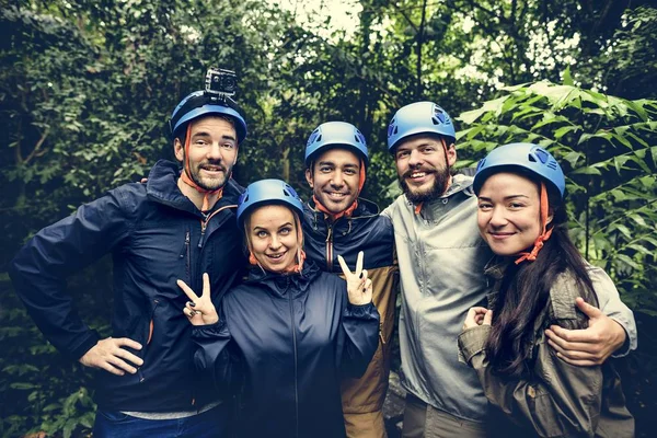 Team building outdoor in the forest - Stock Image - Everypixel