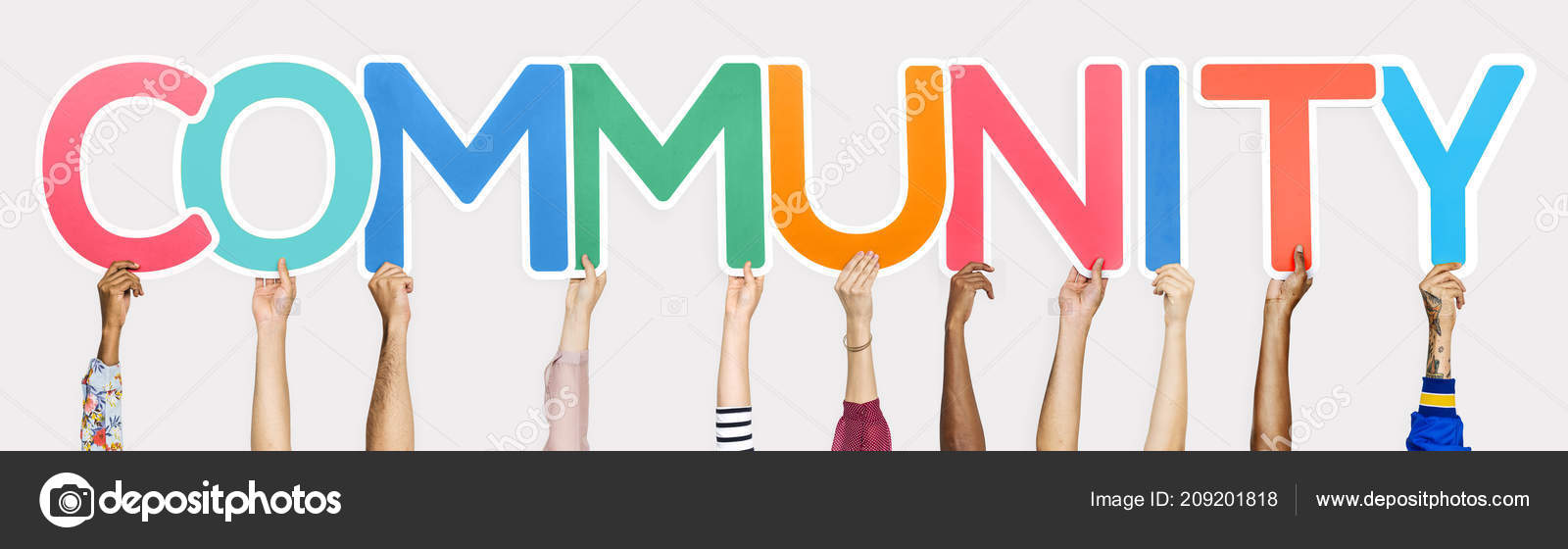 Colorful Letters Forming Word Community — Stock Photo © Rawpixel #209201818