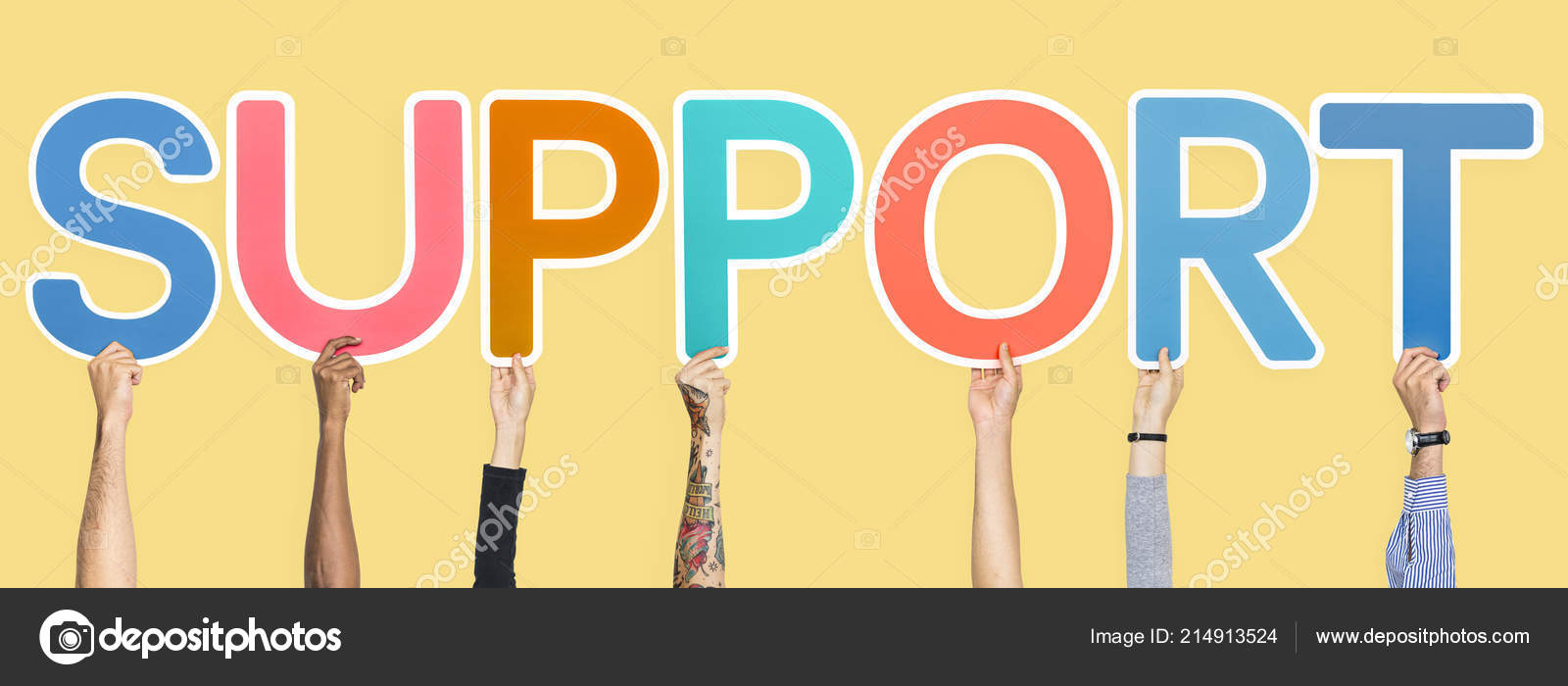 Colorful Letters Forming Word Support Stock Photo by ©Rawpixel 214913524