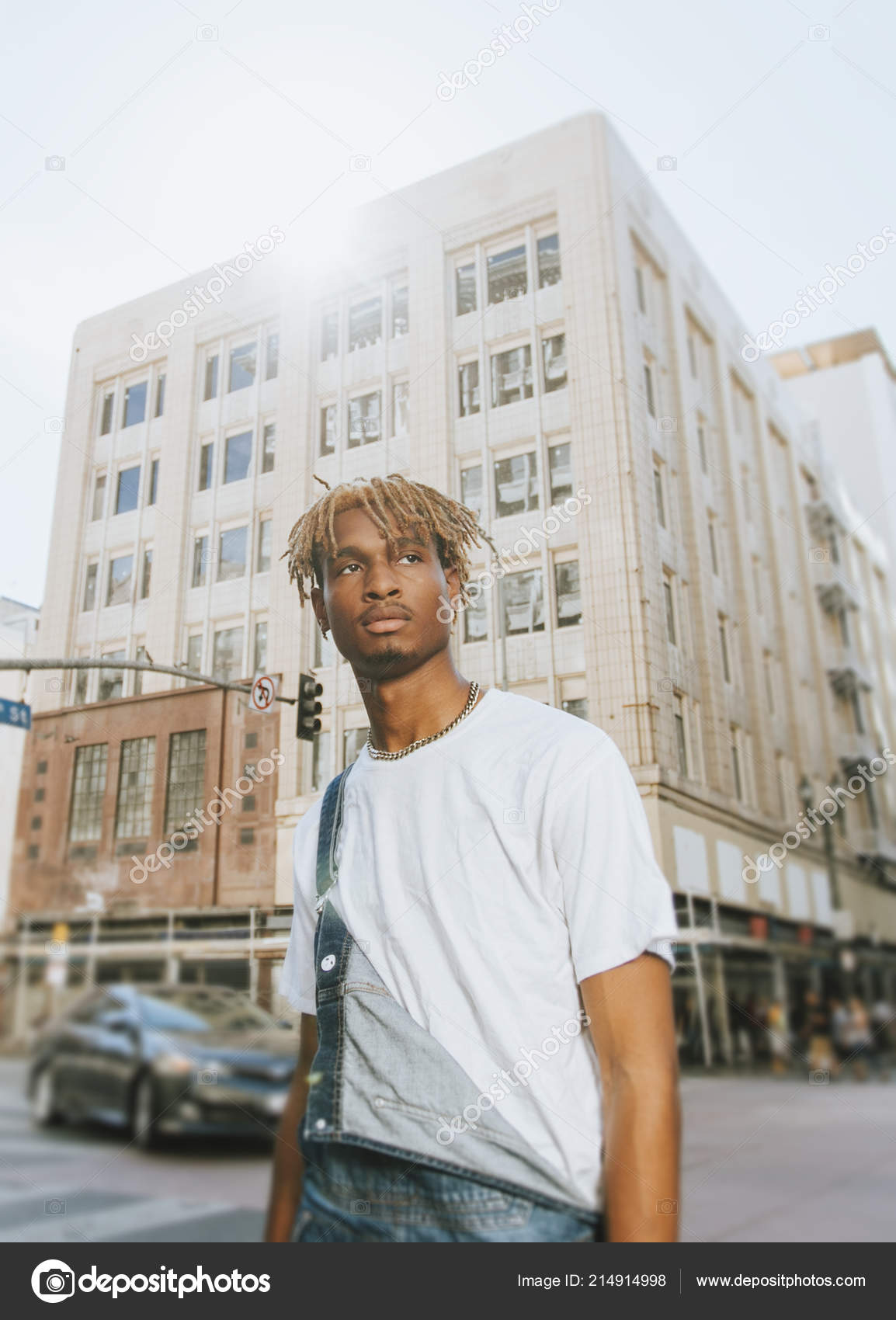 Young Guy Dreadlocks Downtown Stock Photo by ©Rawpixel 214914998