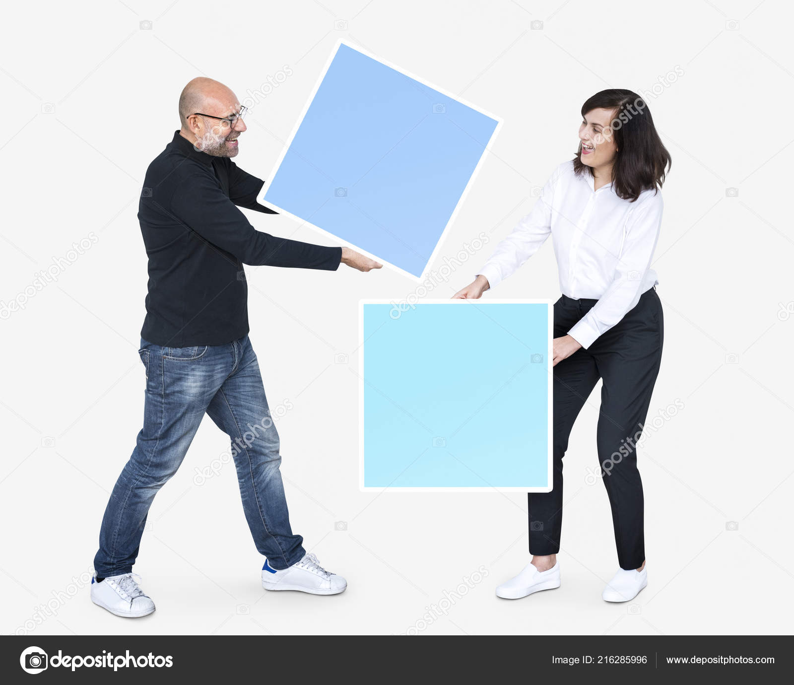 Man Woman Holding Squares Stock Photo by ©Rawpixel 216285996