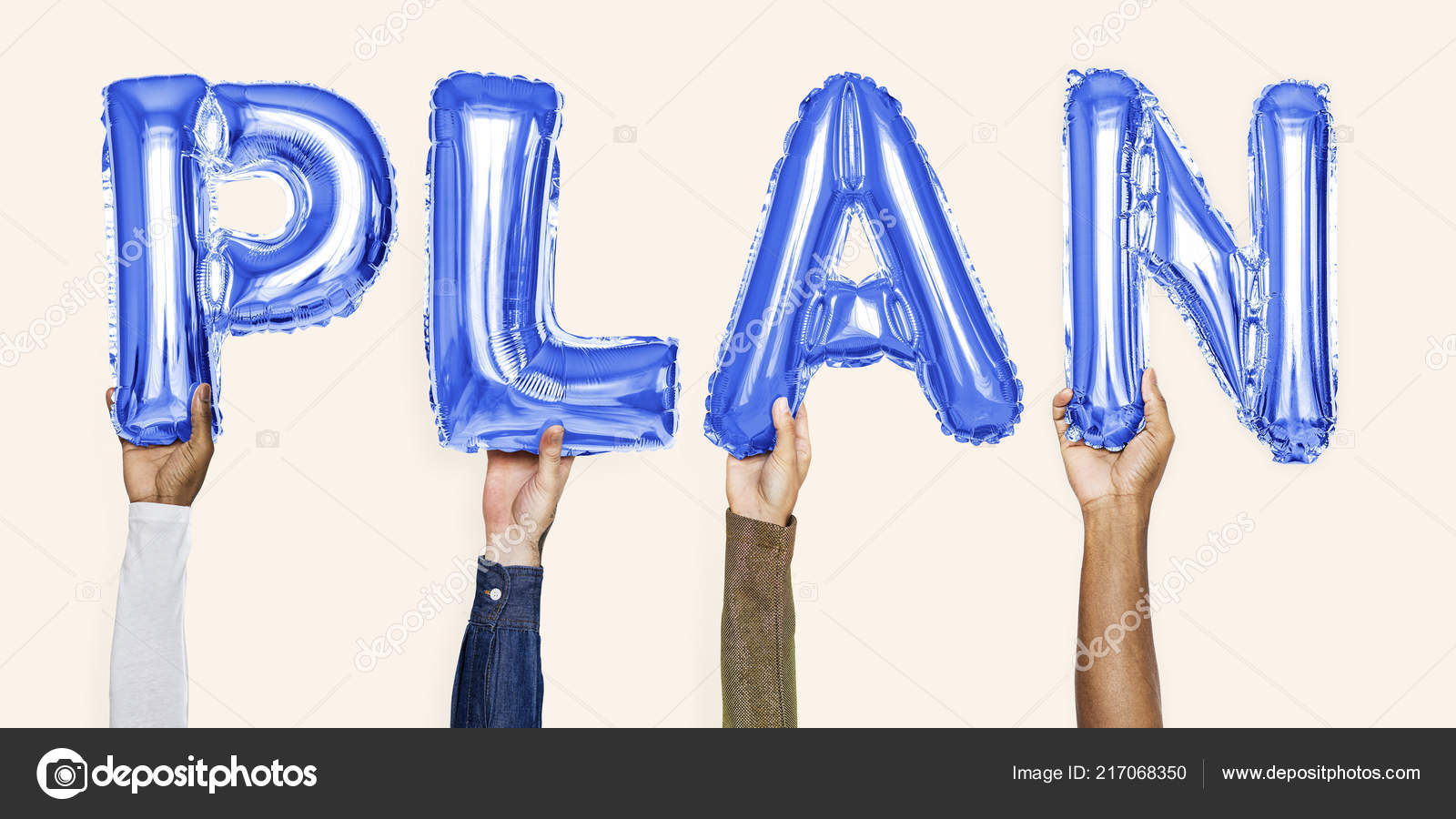Blue Alphabet Helium Balloons Forming Text Plan Stock Photo by ...