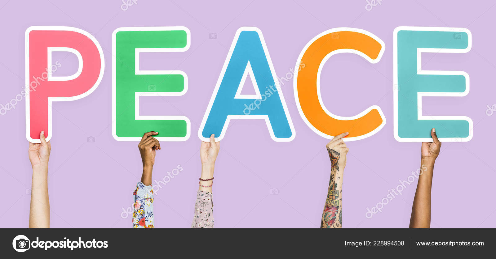Cartas Coloridas Que Forman Palabra Paz — Foto de stock #228994508 ...
