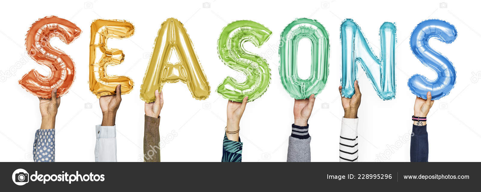 Rainbow Alphabet Balloons Forming Word Seasons Stock Photo by ©Rawpixel ...