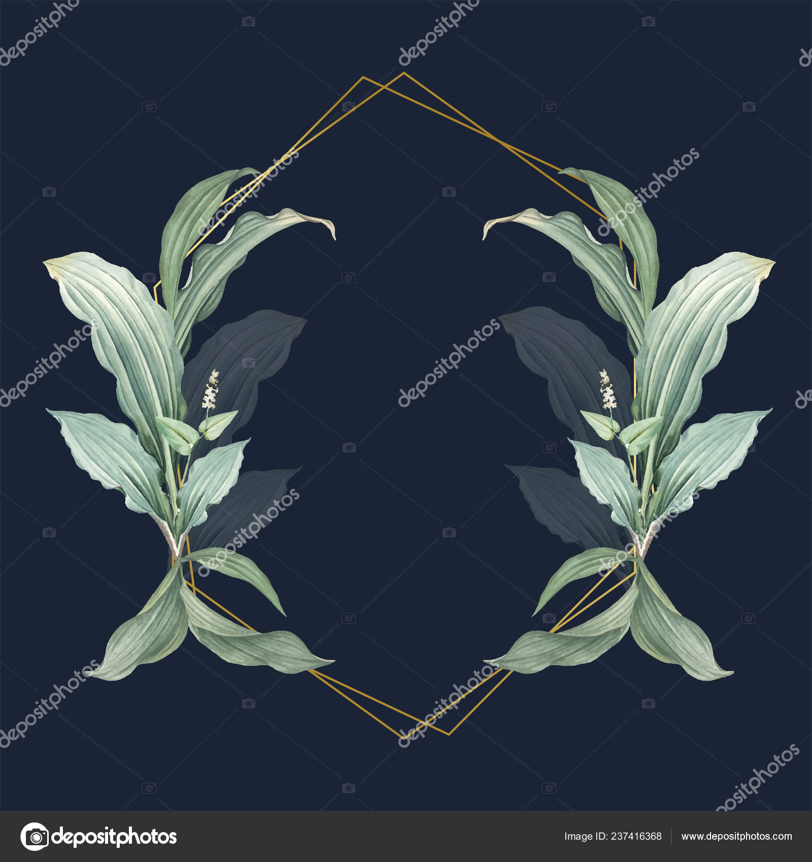 Empty Frame Green Leaves Design Vector — Stock Vector © Rawpixel #237416368