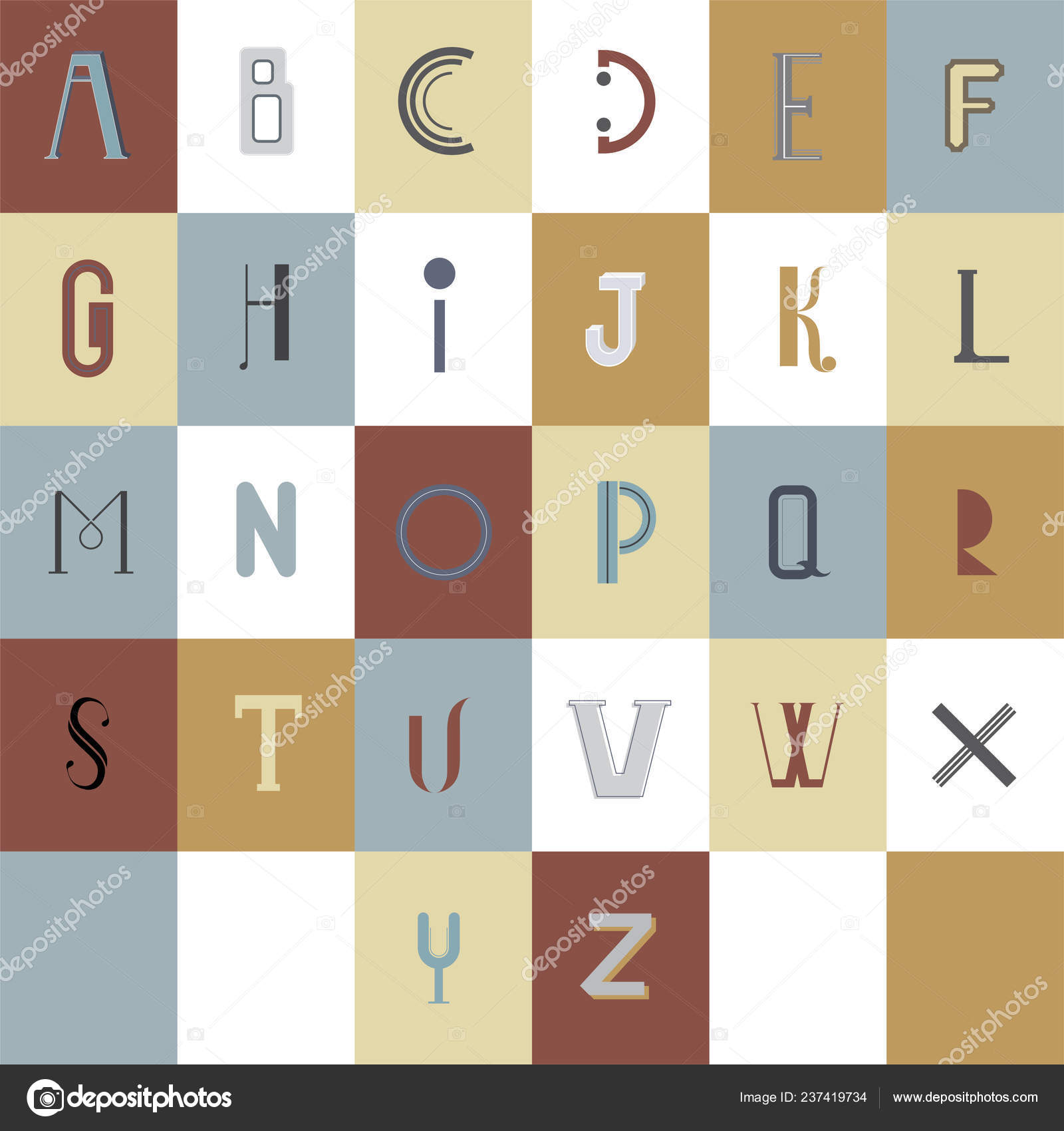 Capital Alphabet Set Vector Stock Vector Image by ©Rawpixel #237419734