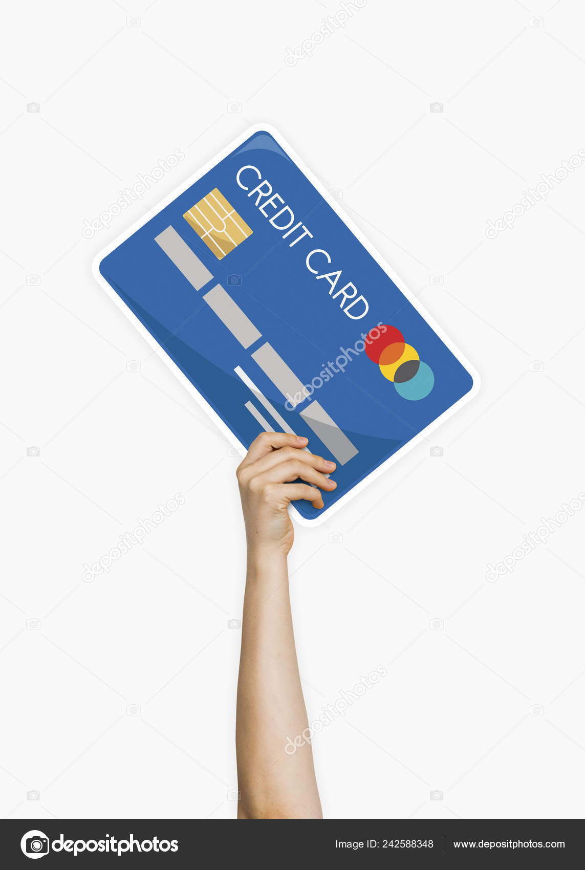 Hand Holding Credit Card Cardboard Prop — Stock Photo © Rawpixel #242588348