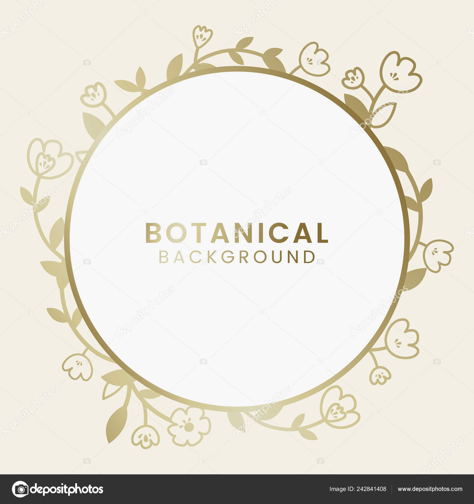 Gold Botanical Framed Vector Stock Vector by ©Rawpixel 242841408
