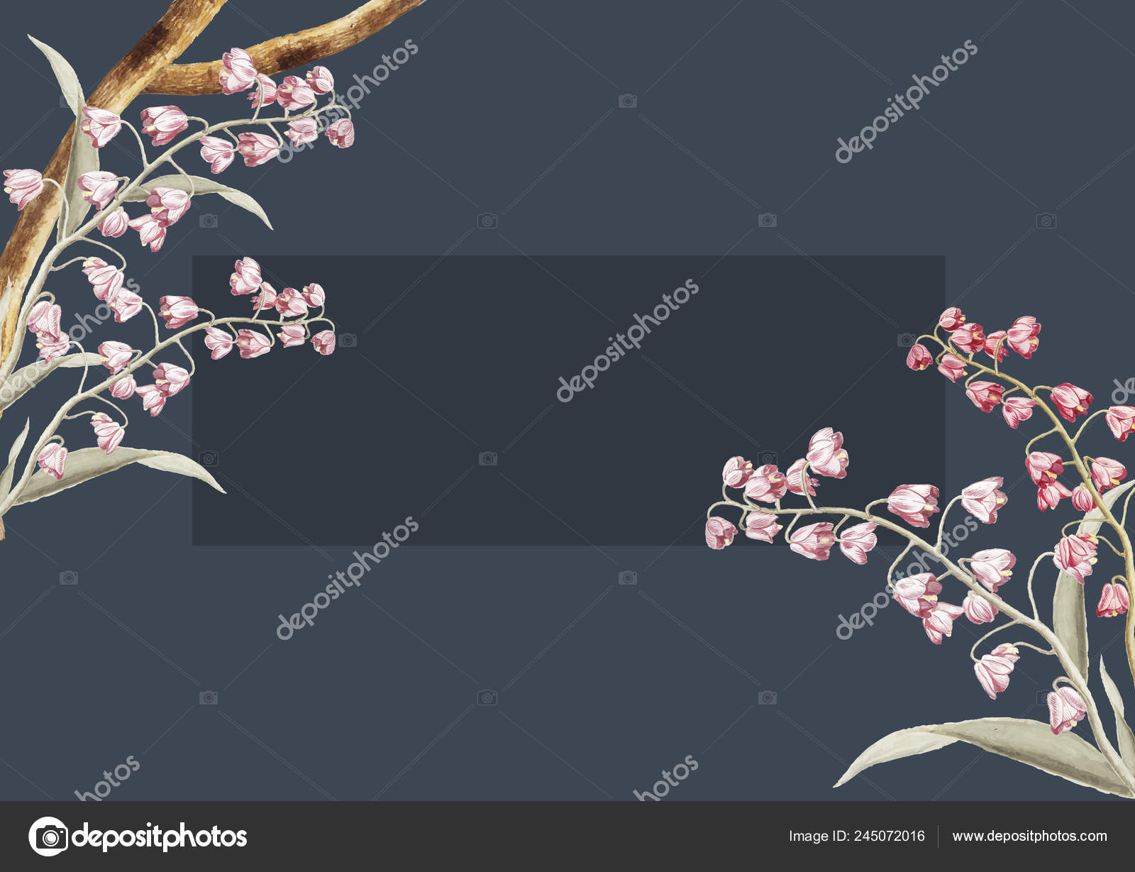 Vintage Floral Nature Concept Frame Design Stock Vector Image by ...