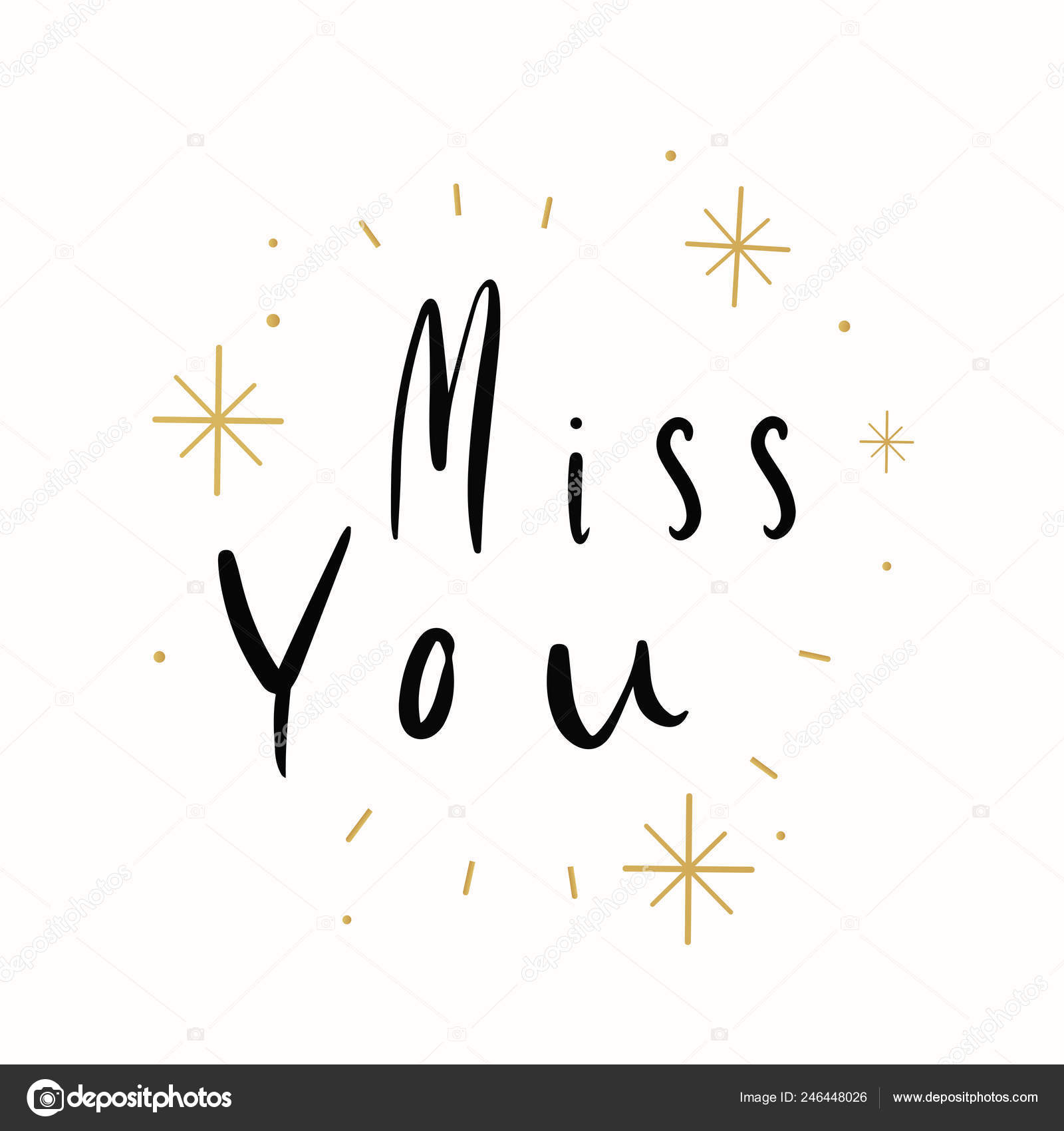 Miss You Typography Card Vector Stock Vector Image by ©Rawpixel #246448026