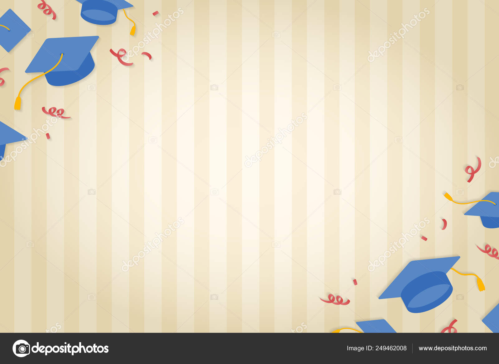 Graduation Background Mortar Boards Vector Stock Vector Image by ©Rawpixel #249462008