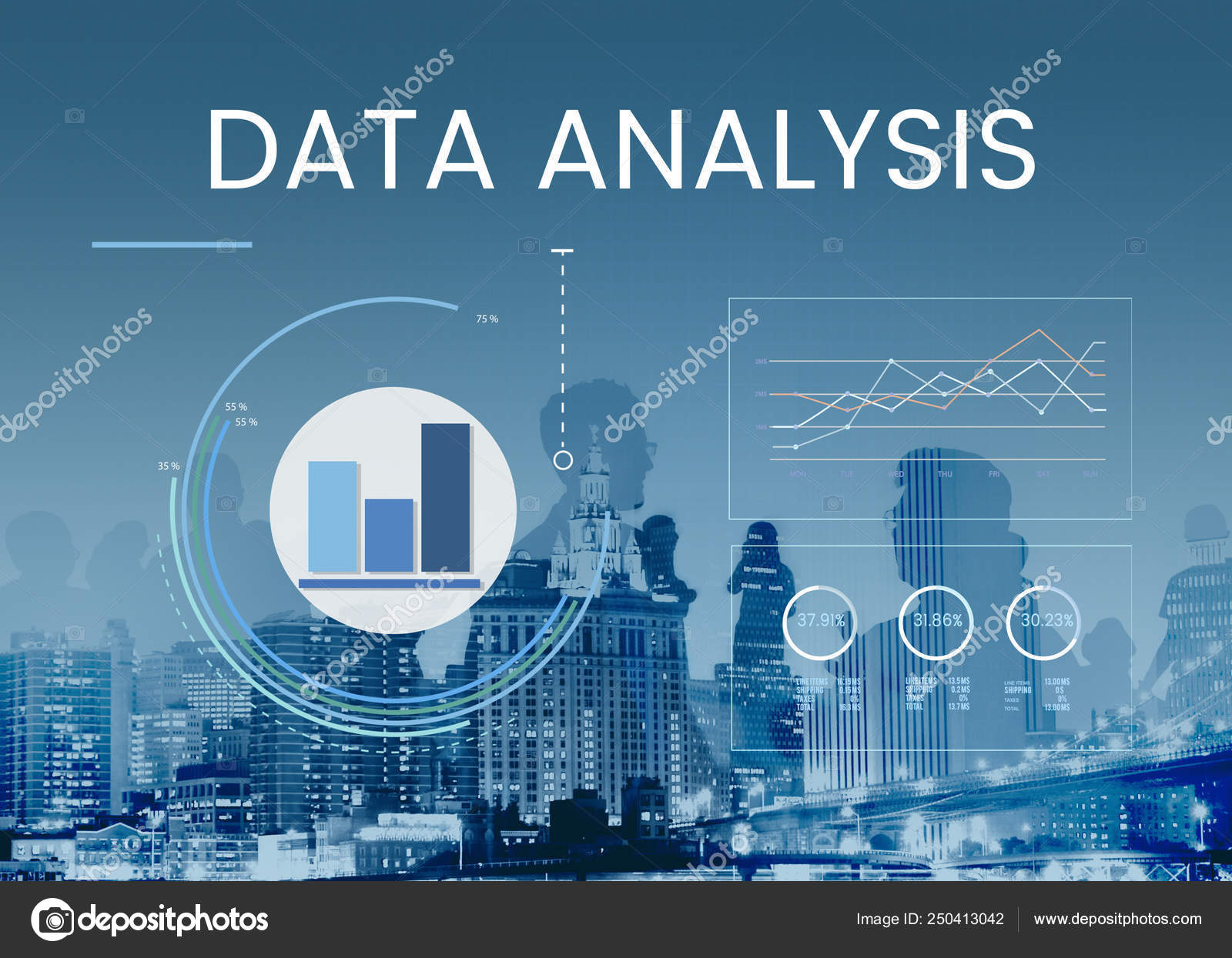 Data Analysis Results Summary Graph Chart Graphic — Stock Photo ...