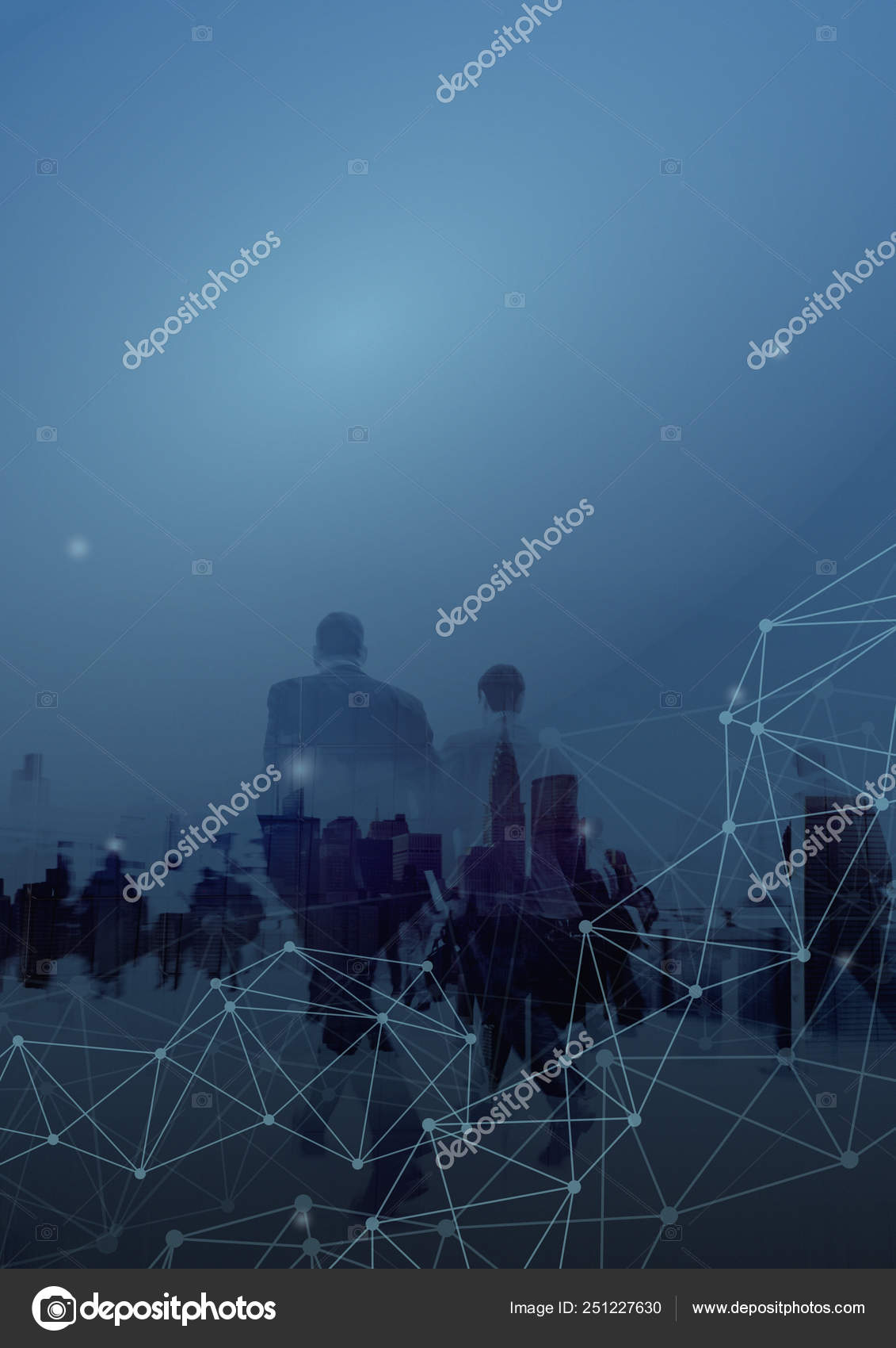 Business People Blue Background Stock Photo by ©Rawpixel 251227630