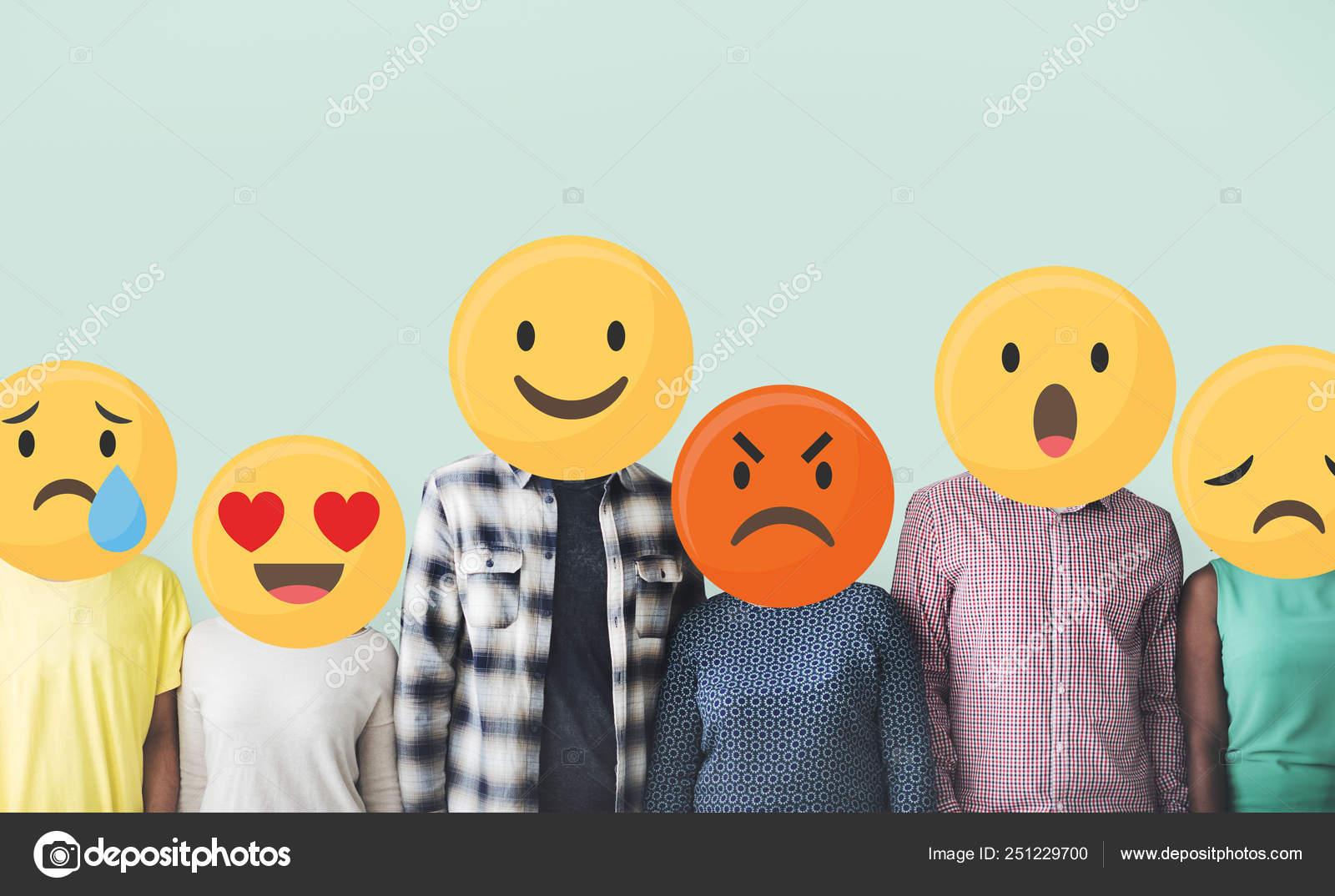 Diverse Friends Covered Emoticons Stock Illustration by ©Rawpixel ...