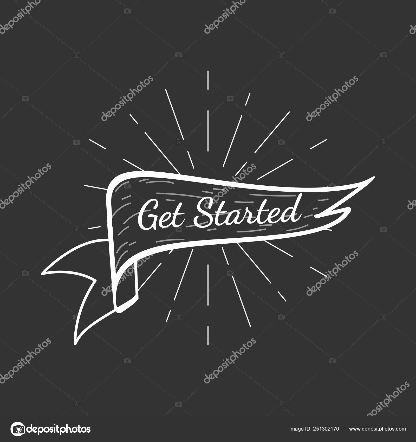 Banner Text Get Started Vector Stock Vector Image by ©Rawpixel #251302170
