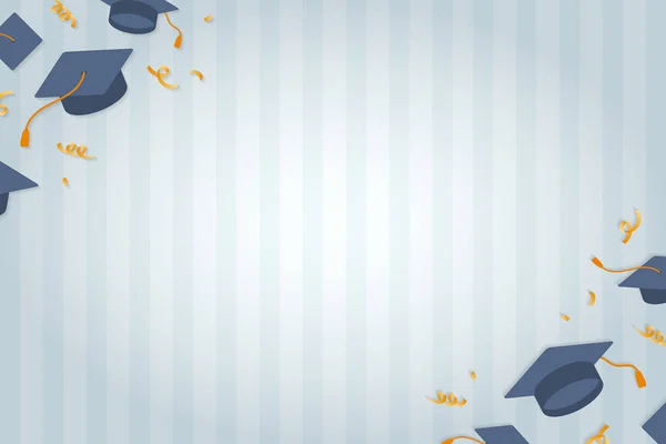 Graduation Background Mortar Boards Vector Stock Vector by ©Rawpixel 249463302