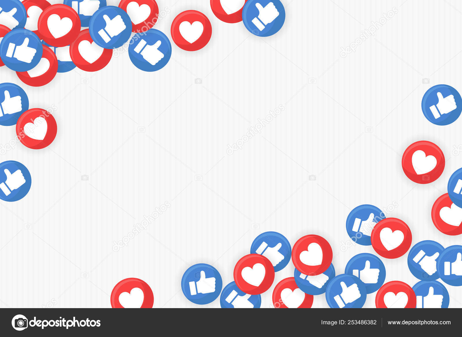 Social Media Icons Themed Border White Background Vector Stock Vector ...