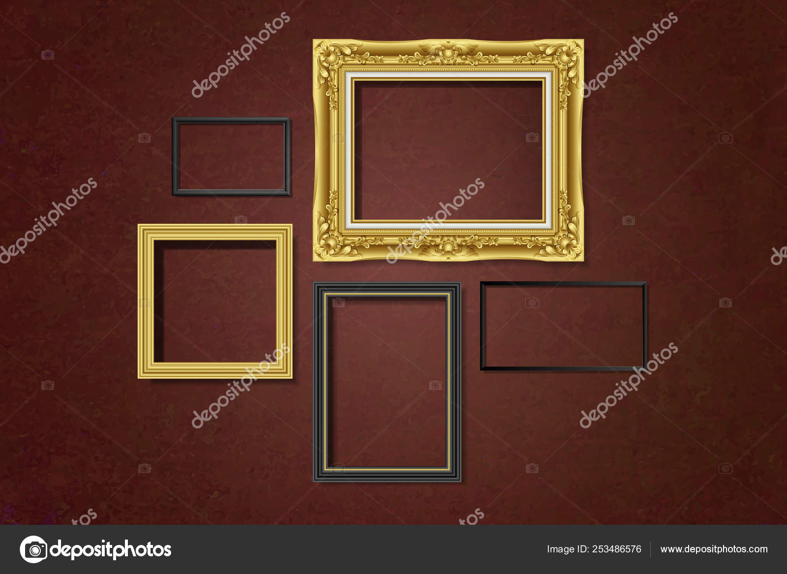 Luxurious Frame Mockups Collection Vector Stock Vector Image by ...