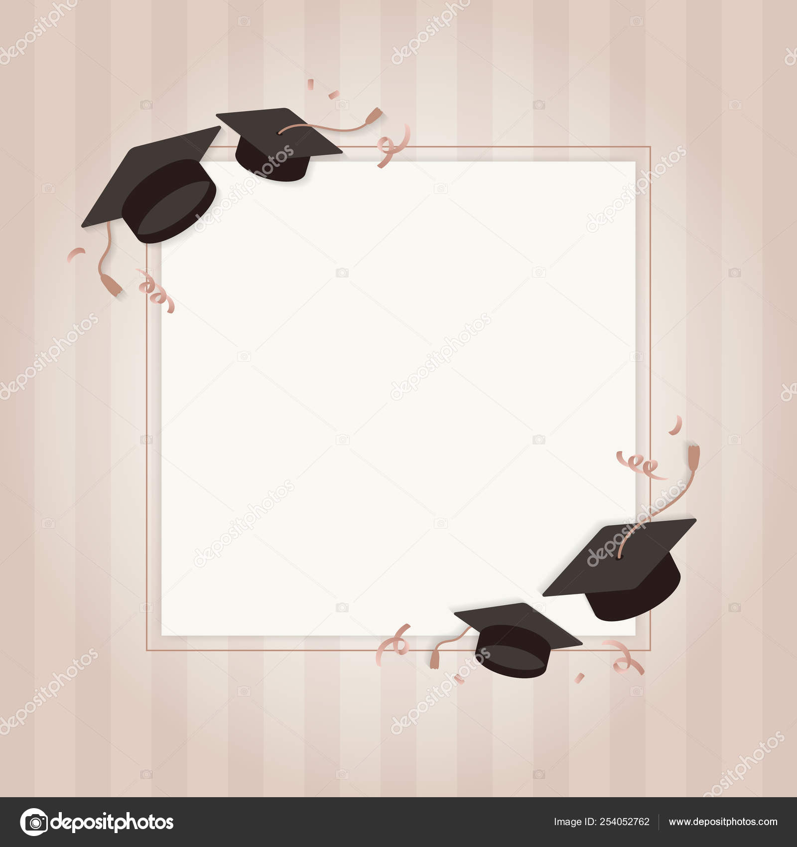 Graduation Background Mortar Boards Vector Stock Vector Image by ©Rawpixel #254052762