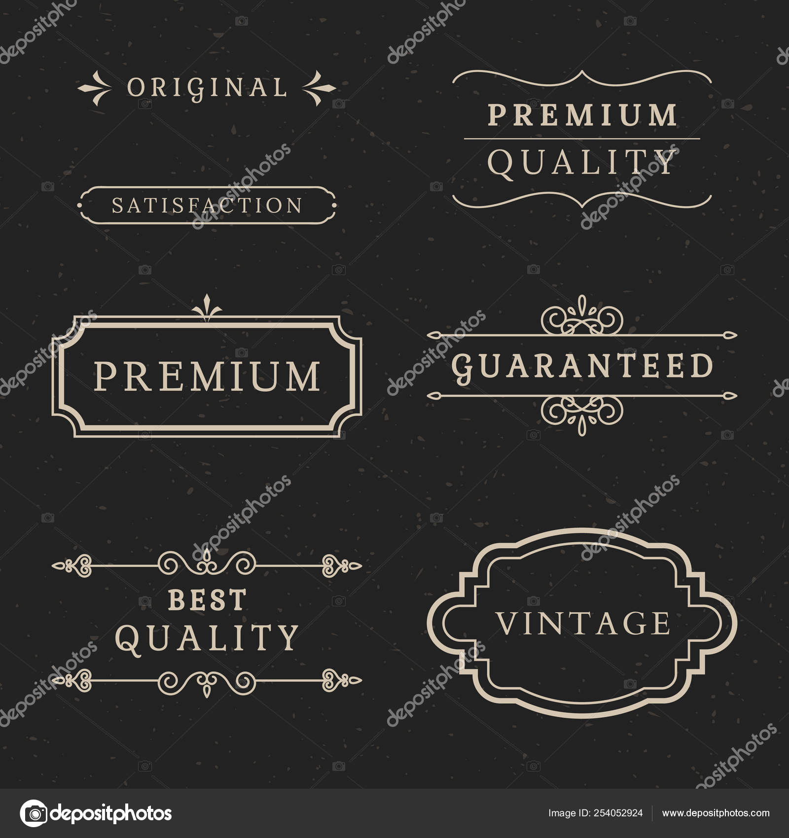 Vintage Premium Label Collection Vectors Stock Vector by ©Rawpixel ...