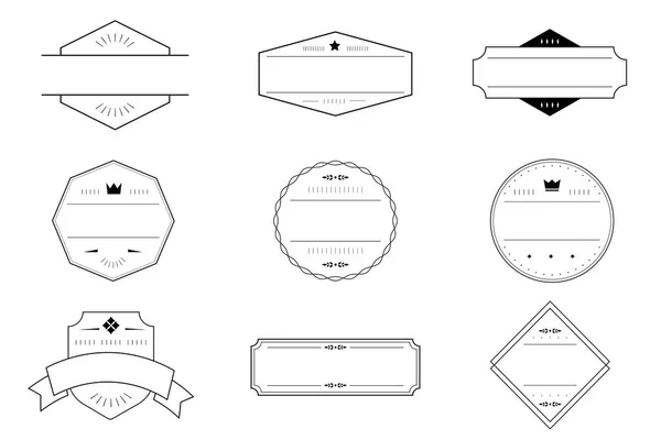 White Badges Blue Background Vector Collection Stock Vector by ...