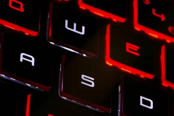 Red Backlit Keyboard Black Background High Resolution Image Gaming ...