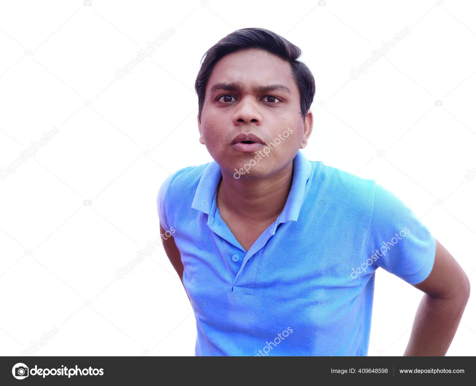 Uncertain young man facial expression asking question. — Stock Photo ...