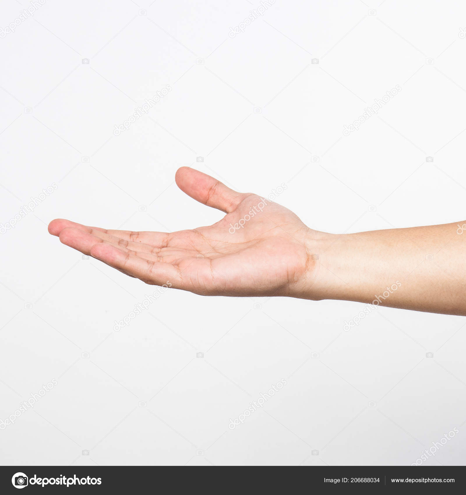 Asking Helping Hand Gesture Isolated White Background — Stock Photo ...