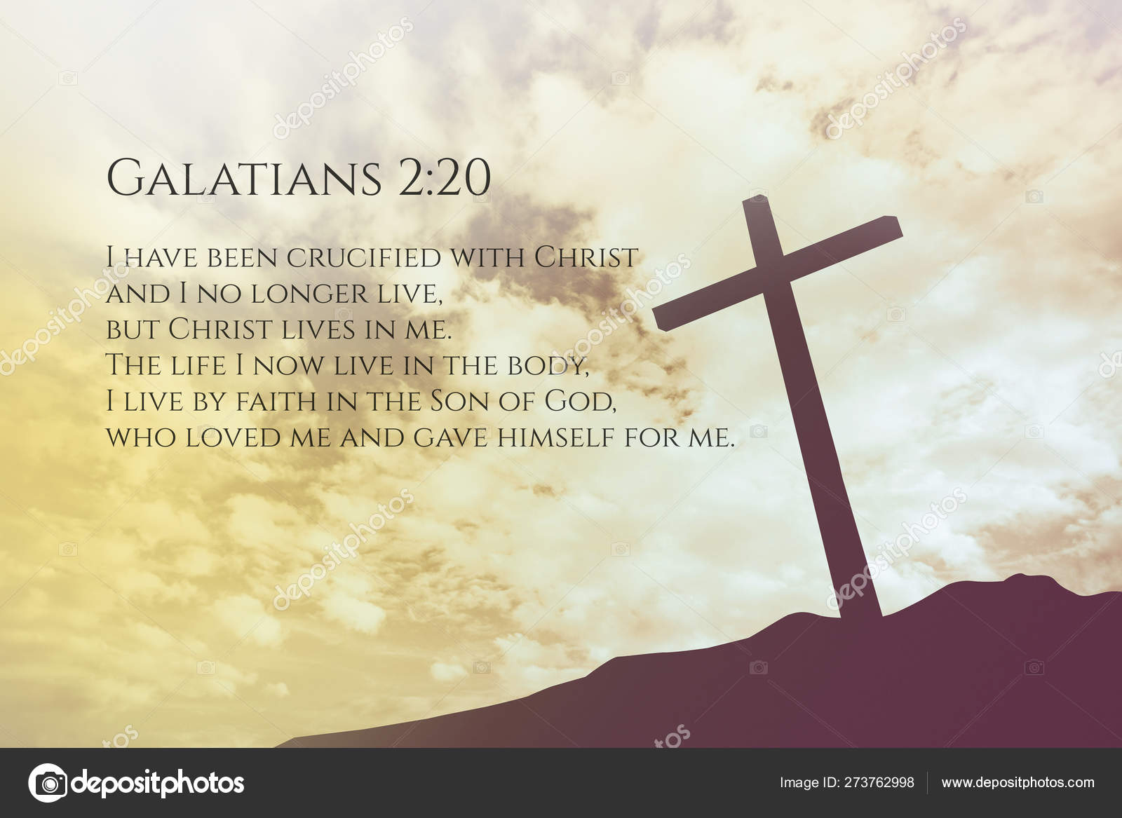 Christian Cross And Bible Verse