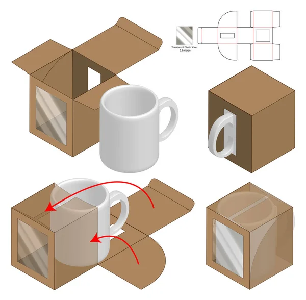 ᐈ Mug box template stock vectors, Royalty Free mug blueprint ...