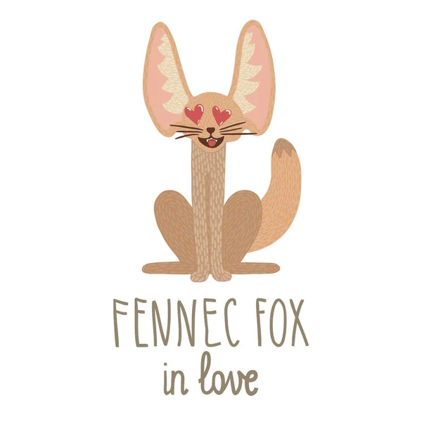 Vector Illustration Cute Laughing Fennec Fox Head Ears Whiskers Beige ...